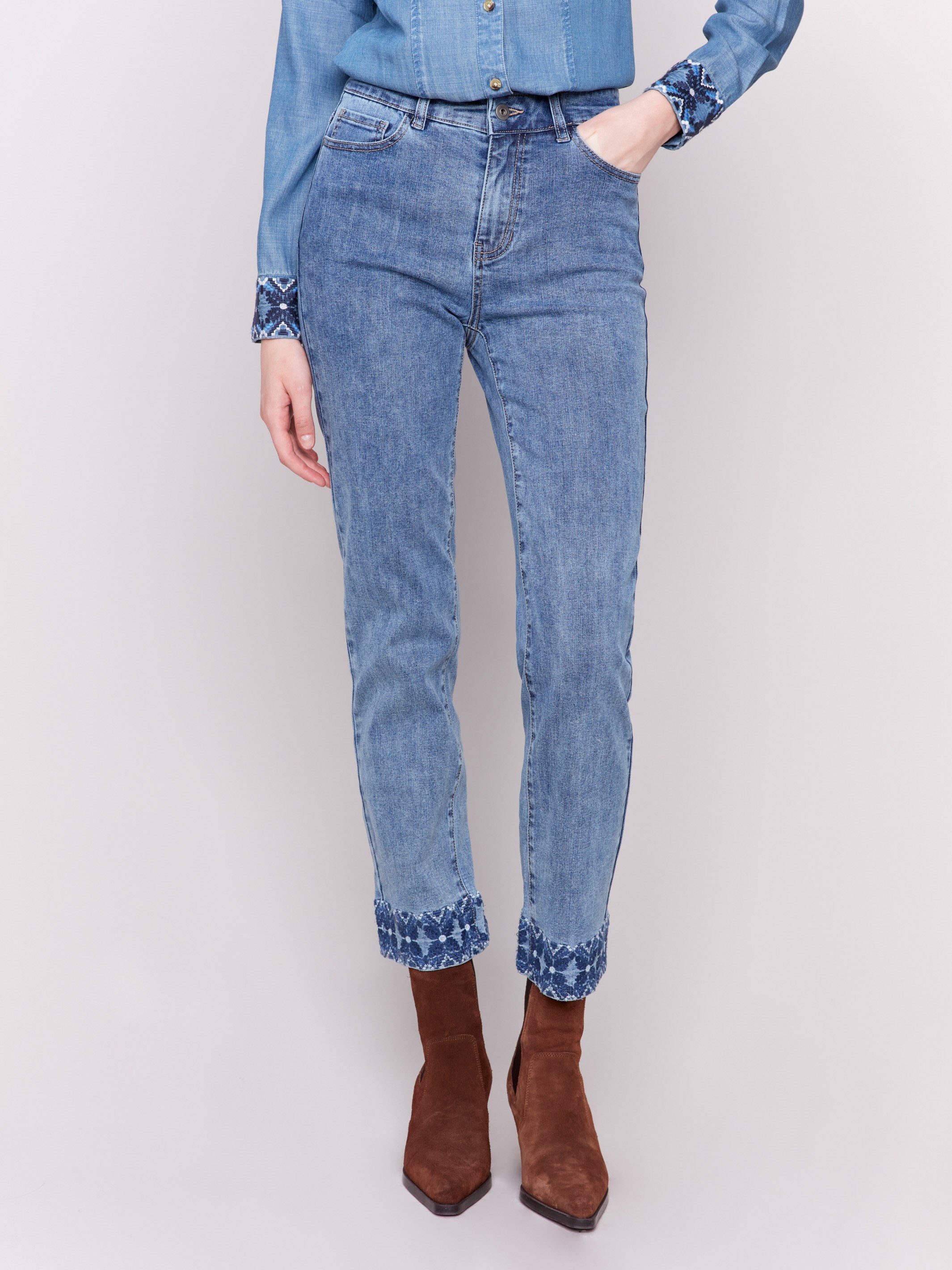 Embroidered Jeans & Denim for Women | Charlie B Collection