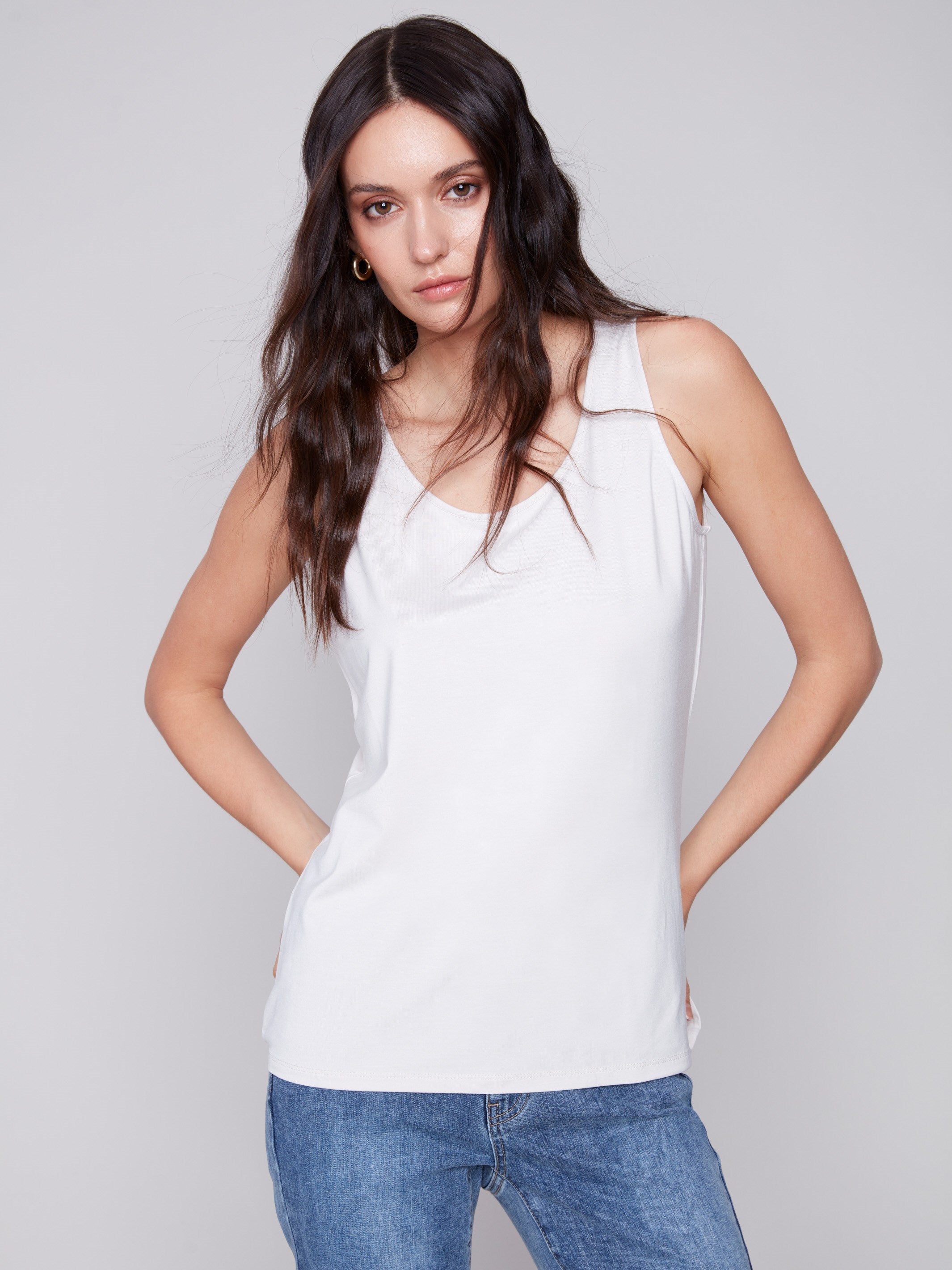 Women's Cami | Reversible Bamboo Tank | Greige | Charlie B